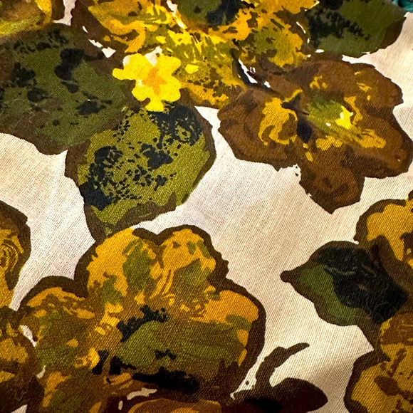 Accents | Vintage 197s Flower Power Fabric Cloth Textile Remnant Floral ...